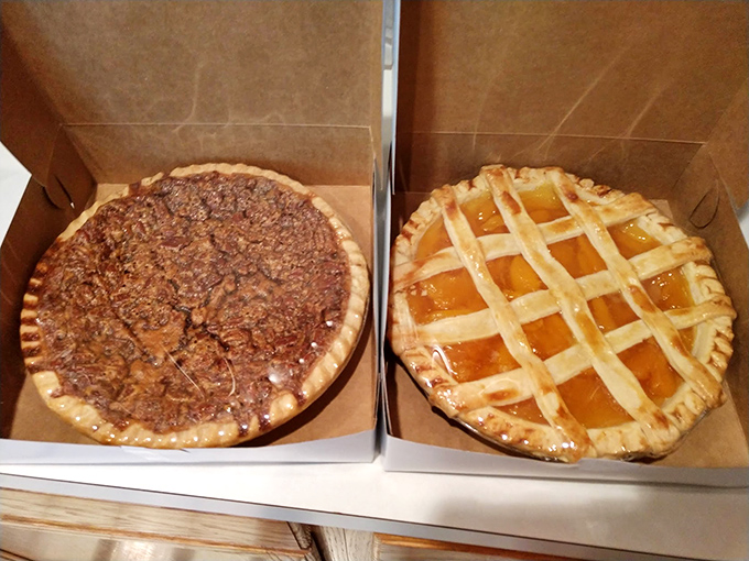 The classic Pennsylvania showdown: shoo-fly pie versus peach. Like choosing between children, if your children were made of butter, sugar, and fruit.