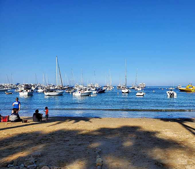 The simple pleasure of watching boats from shore&mdash;nature's television for those wise enough to change the channel from everyday life.