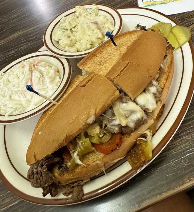 This Philly cheesesteak is the desert's answer to Philadelphia, complete with sides that make you forget you're miles from the Liberty Bell.