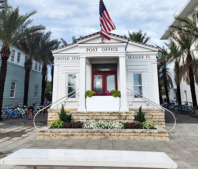 Seaside's Post Office might be the most photogenic mail facility in America. Neither snow, nor rain, nor heat, nor gloom of night stays these couriers from their appointed rounds&mdash;in style. 
