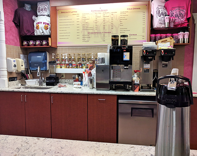 The coffee station isn't just an afterthought&mdash;it's a serious operation designed to provide the perfect complement to your sweet indulgence.