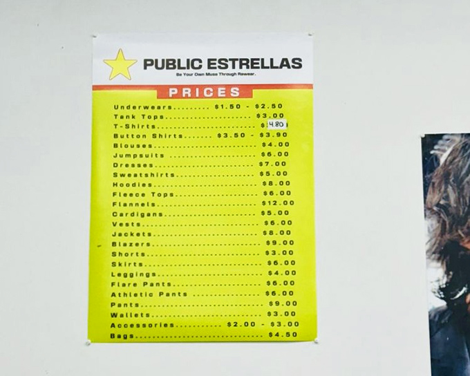 The price list that makes your wallet do a double-take &ndash; underwear for under two bucks? That's less than a fancy coffee!