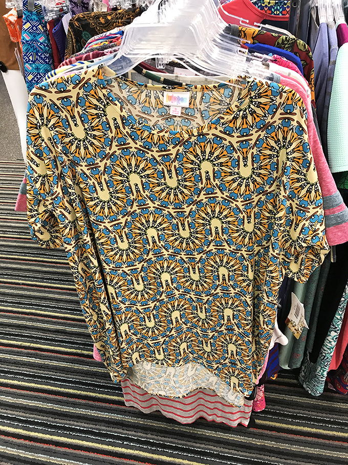 Patterns that pop! This eye-catching top proves secondhand shopping isn't about settling &ndash; it's about discovering unexpected gems.