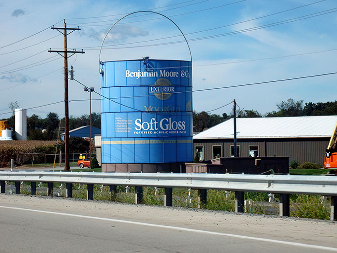The roadside view that's caused countless double-takes. Many a GPS has been questioned when this appears on the horizon.