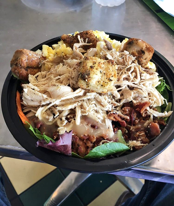 This isn't just a salad&mdash;it's a protein-packed flavor festival where chicken, bacon, and vegetables throw the party of the year.