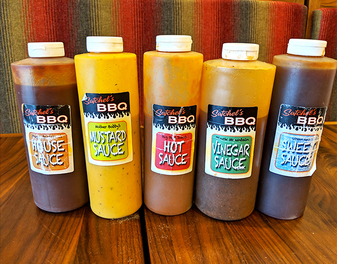 The sauce lineup at Satchel's is like the Avengers of condiments&mdash;each with its own superpower, ready to enhance your meat experience.