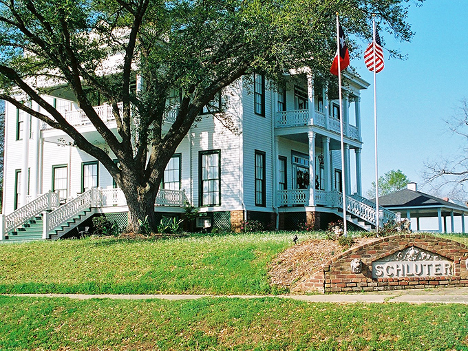 The Schluter House wears its Victorian gingerbread trim like jewelry, proving that more is definitely more in Jefferson.