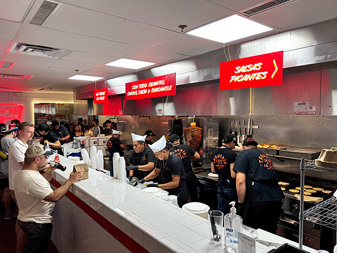 The service counter where taco magic begins and hungry dreams come true.