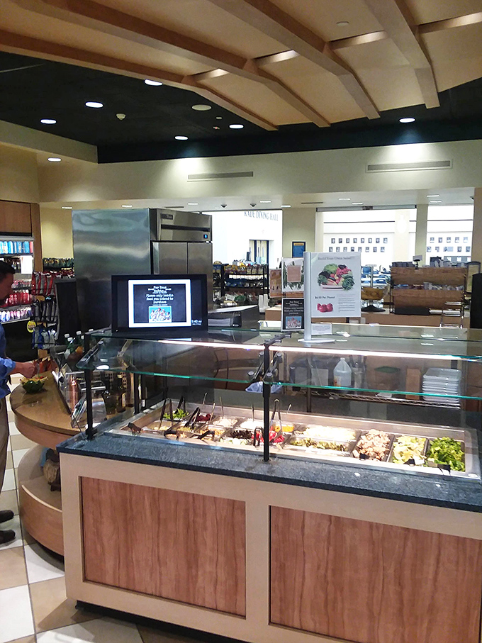 The compact service counter where BBQ dreams are born. Small space, enormous flavors&mdash;proof that greatness doesn't require square footage.