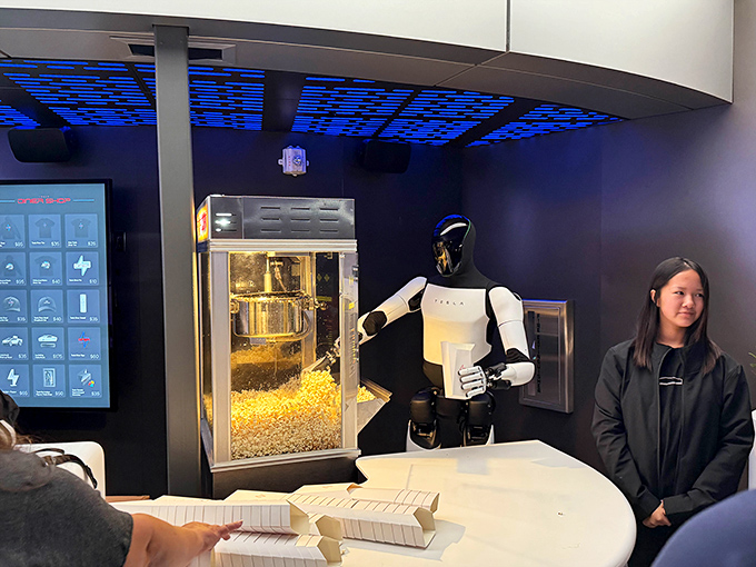 "Would you like fries with that?" takes on new meaning when a robot is involved in the popcorn-making process.