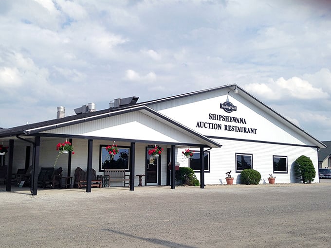 No frills, just fantastic food. The Auction Restaurant's straightforward exterior belies the comfort food magic happening in its bustling kitchen.