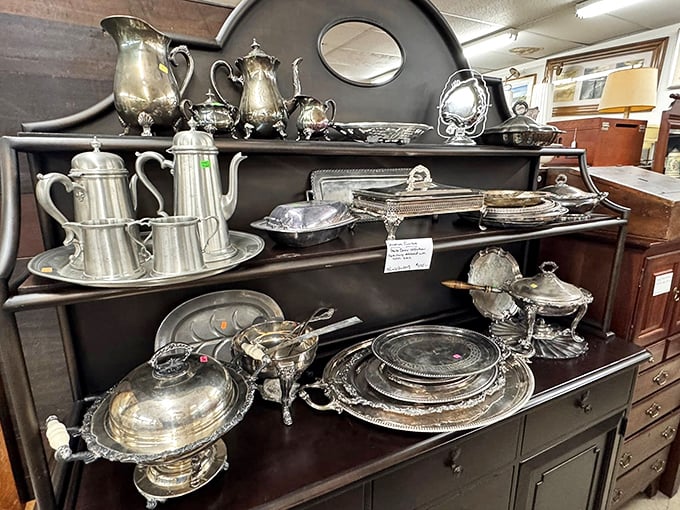 Silver that's earned its patina through decades of holiday dinners and special occasions. Martha Stewart would swoon over this collection.