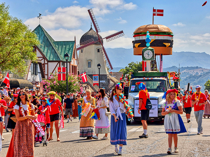 Danish Days transforms Solvang into Denmark's happiest embassy. When locals don traditional dress and parade through town, resistance to joining in is futile.