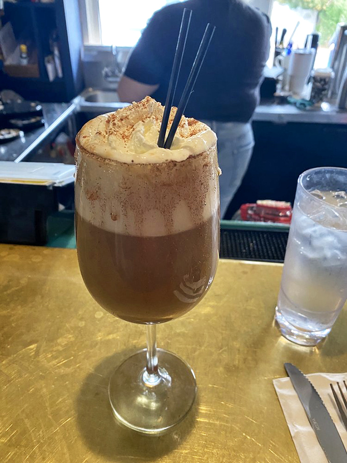 Their Spanish Coffee isn't just a drink, it's theater in a glass—complete with cinnamon sprinkles and a whipped cream standing ovation.