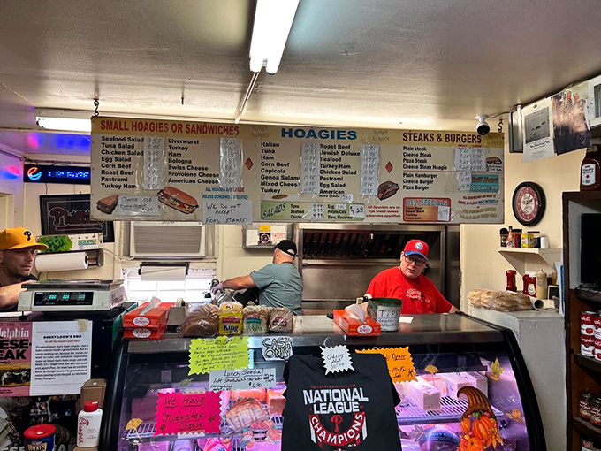 Behind the counter is where the magic happens. These sandwich architects have the focus of neurosurgeons and the speed of NASCAR pit crews.