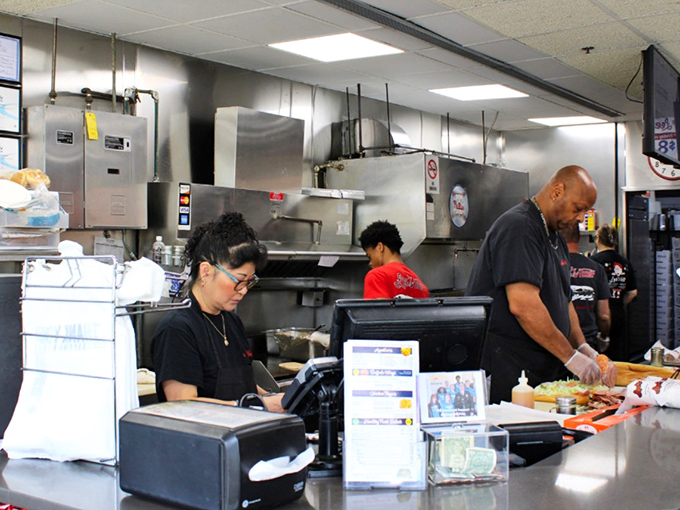 The sandwich artists at work&mdash;where efficiency meets passion and every slice of meat is placed with the precision of a surgeon.