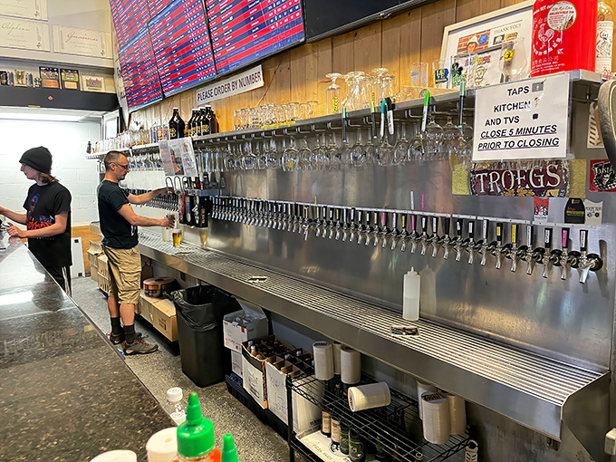 The tap wall that launched a thousand sips. With dozens of house-brewed options, indecision has never been so delicious.