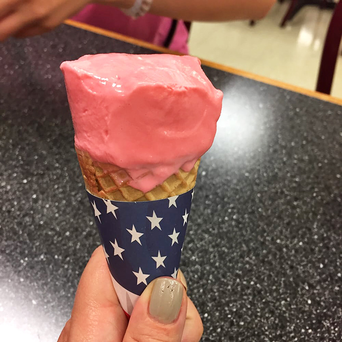 Pink ice cream so vibrant it could be spotted from space. Teaberry &ndash; Pennsylvania's answer to "what if ice cream were also a conversation starter?"