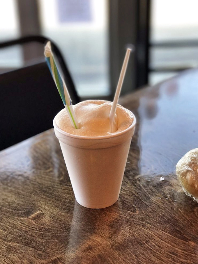 A vanilla shake so thick it demands respect from your straw. The perfect cooling counterpoint to all that savory goodness.