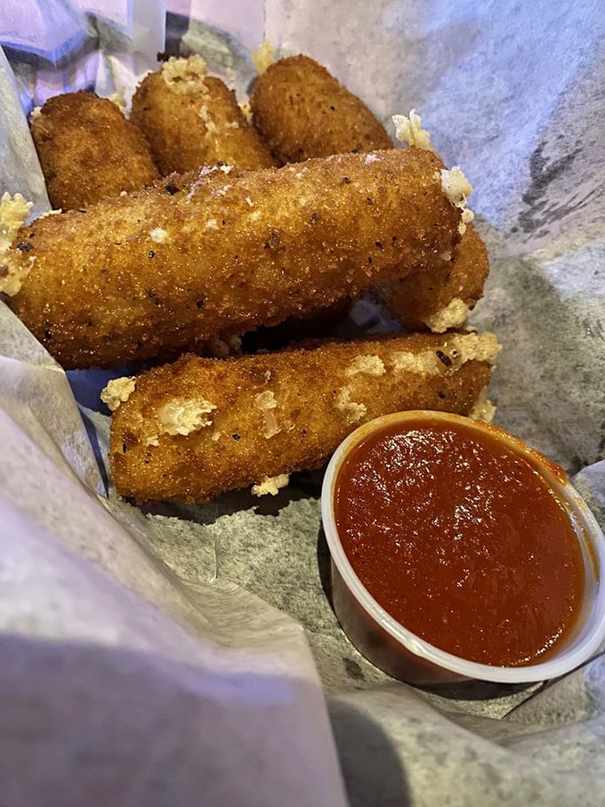 Vegan mozzarella sticks that achieve the holy grail &ndash; that perfect cheese pull that makes smartphones appear like magic.