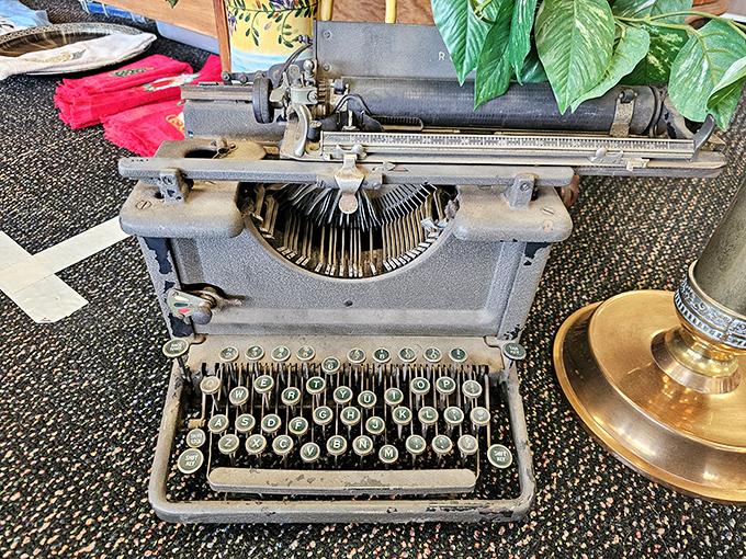 This Remington typewriter wrote love letters when romance required actual effort and ribbon changes.