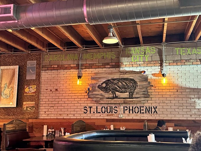 The wall proudly displays barbecue's greatest hits &ndash; Carolina, Memphis, Kansas City, Texas &ndash; with Phoenix earning its rightful place in the lineup.