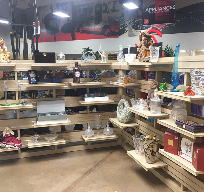 Curated chaos at its finest. From delicate figurines to practical vases, this corner showcases the beautiful randomness that makes thrifting an adventure.