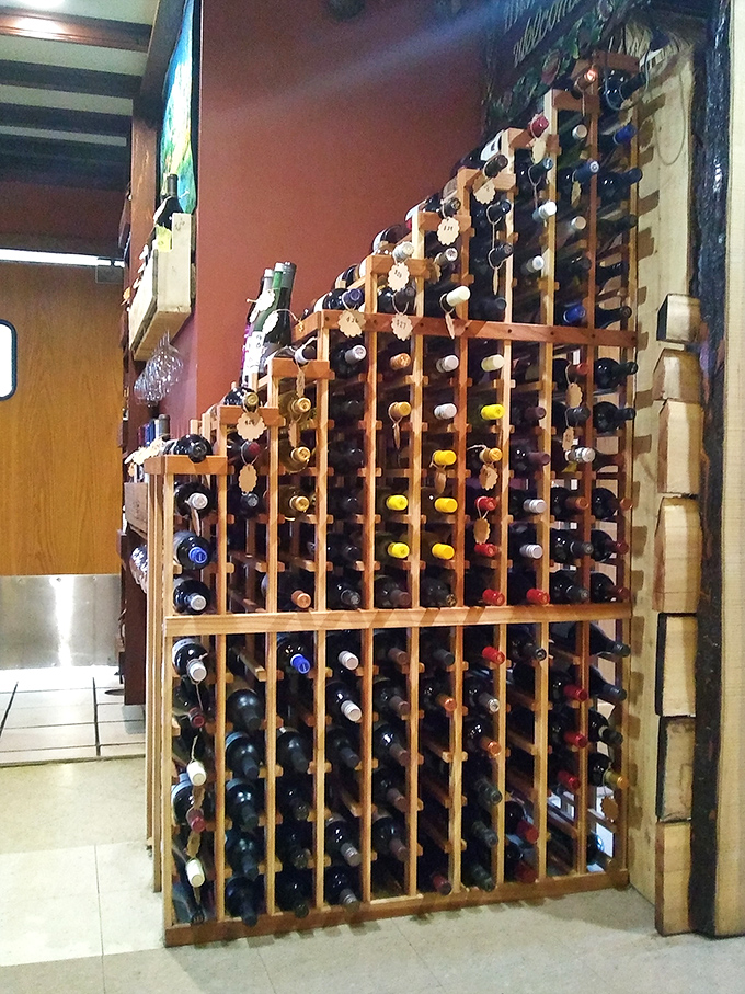 A wine rack that means business&mdash;because nothing complements complex Thai spices like the right glass of something wonderful.