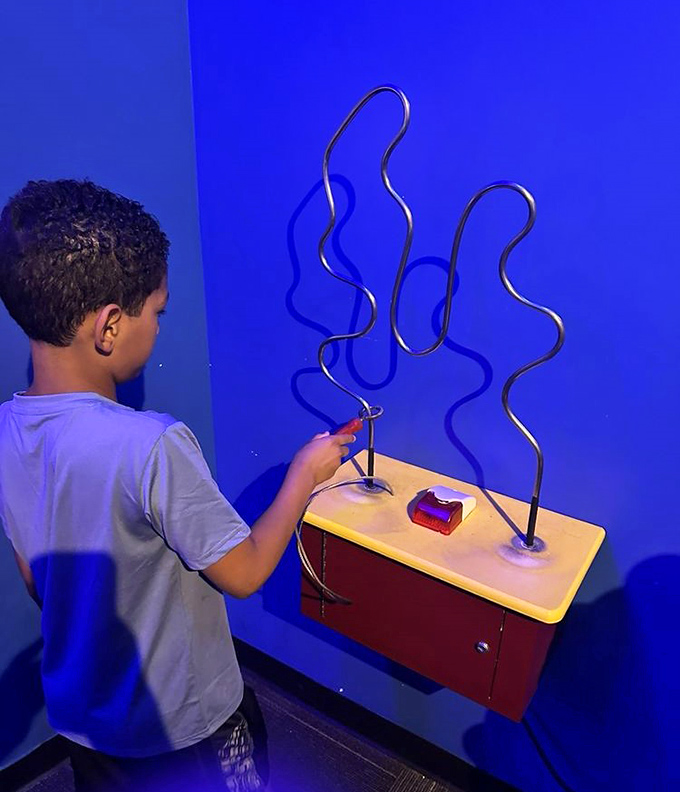 This wire maze tests hand-eye coordination and patience. One wrong move and you're starting over with slightly less dignity.