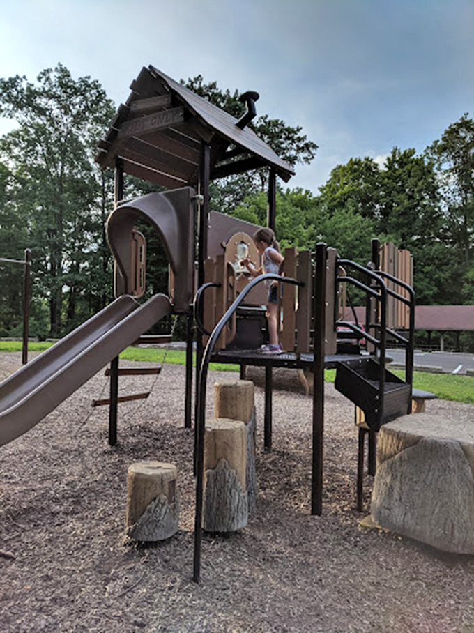 Childhood joy in three dimensions! This playground invites little explorers to disconnect from tablets and reconnect with imagination.