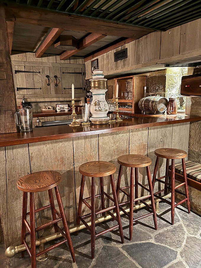 This isn't just a bar &ndash; it's a time machine. Weathered wood, vintage fixtures, and stools that have supported generations of thirsty travelers.