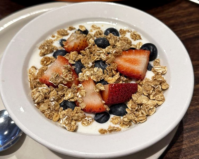 A bowl of yogurt, berries, and granola that somehow makes virtue feel indulgent&mdash;the breakfast equivalent of having your cake and eating it too.