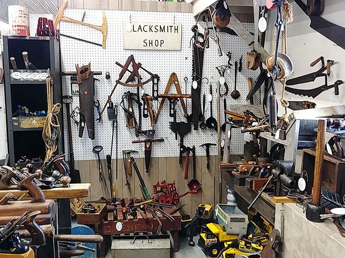 The blacksmith shop display&mdash;where modern DIYers come to feel thoroughly inadequate next to tools that built America one swing at a time.