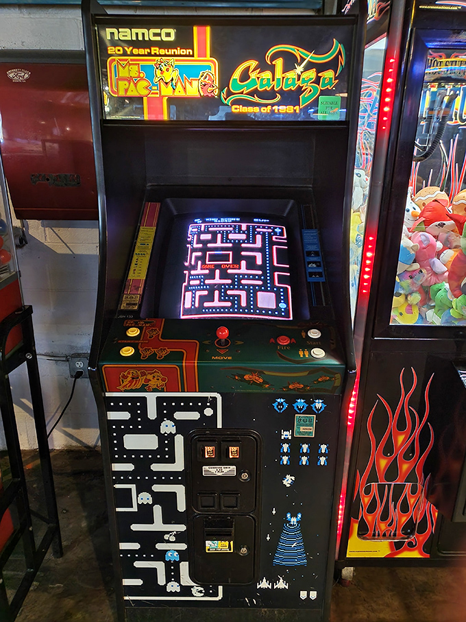 Nothing says "we care about your complete happiness" like vintage arcade games. Pac-Man: fueling nostalgia and working up appetites since 1980.