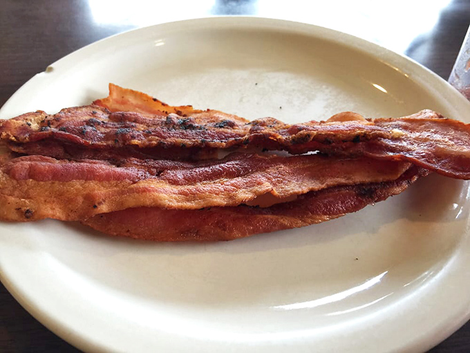 Bacon cooked to that magical point between chewy and crisp. The breakfast meat that's inspired more poetry than any other protein.