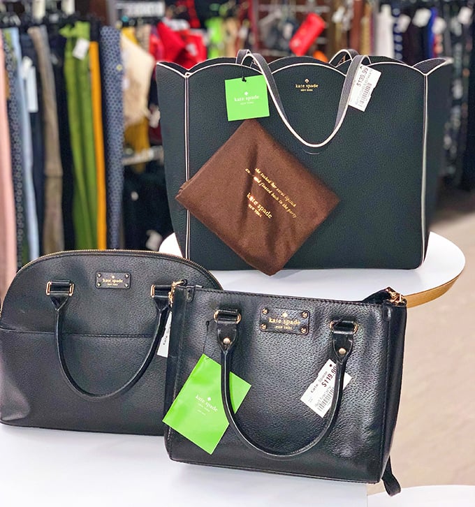 Kate Spade bags with their original dust covers&mdash;the secondhand equivalent of finding an unopened vintage wine at a garage sale.