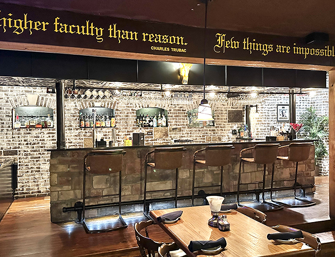 A bar that understands its purpose: to provide liquid courage before you commit to ordering that 32-ounce Angus Beef masterpiece.