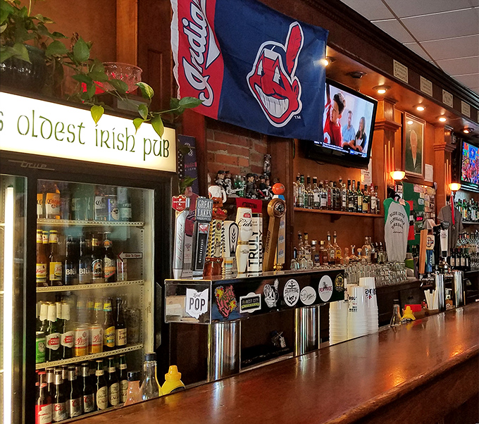 The well-stocked bar beckons with promises of perfectly poured pints and friendly neighborhood conversations.