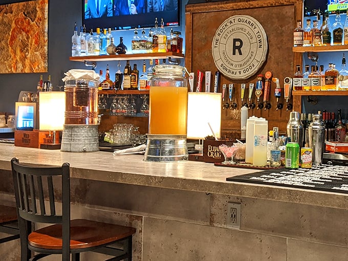 Behind every great restaurant is a bar that understands the art of liquid happiness. The Rock's selection doesn't disappoint.