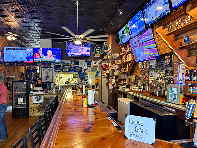 The bar area beckons like an old friend, promising good times and even better conversations.