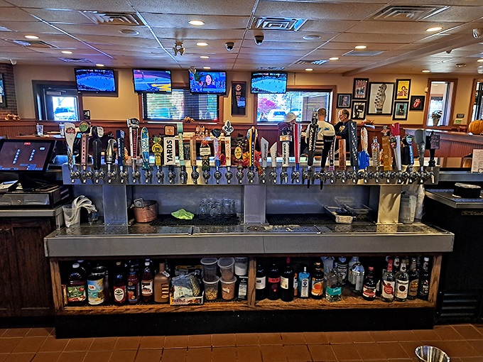 A tap lineup that reads like a "Who's Who" of craft brewing. This bar doesn't just serve drinks&mdash;it curates liquid happiness.