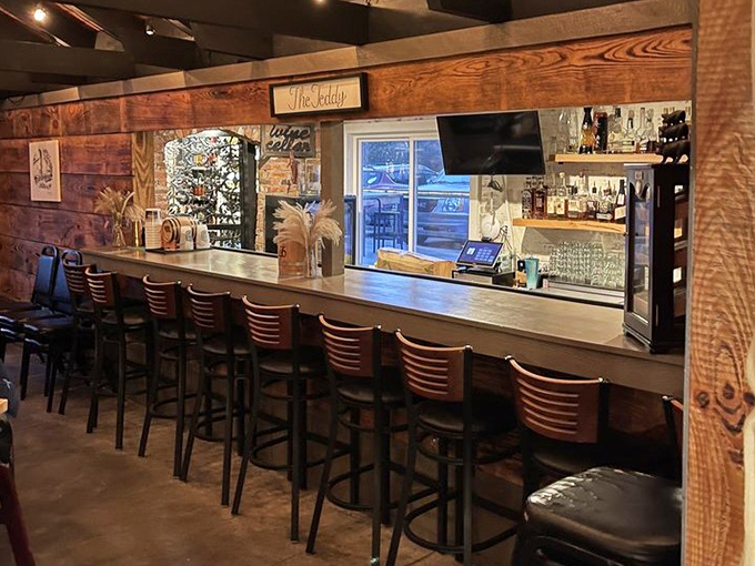 The bar stands ready for those who believe the best stories start with "So I was at Blue Pete's..."