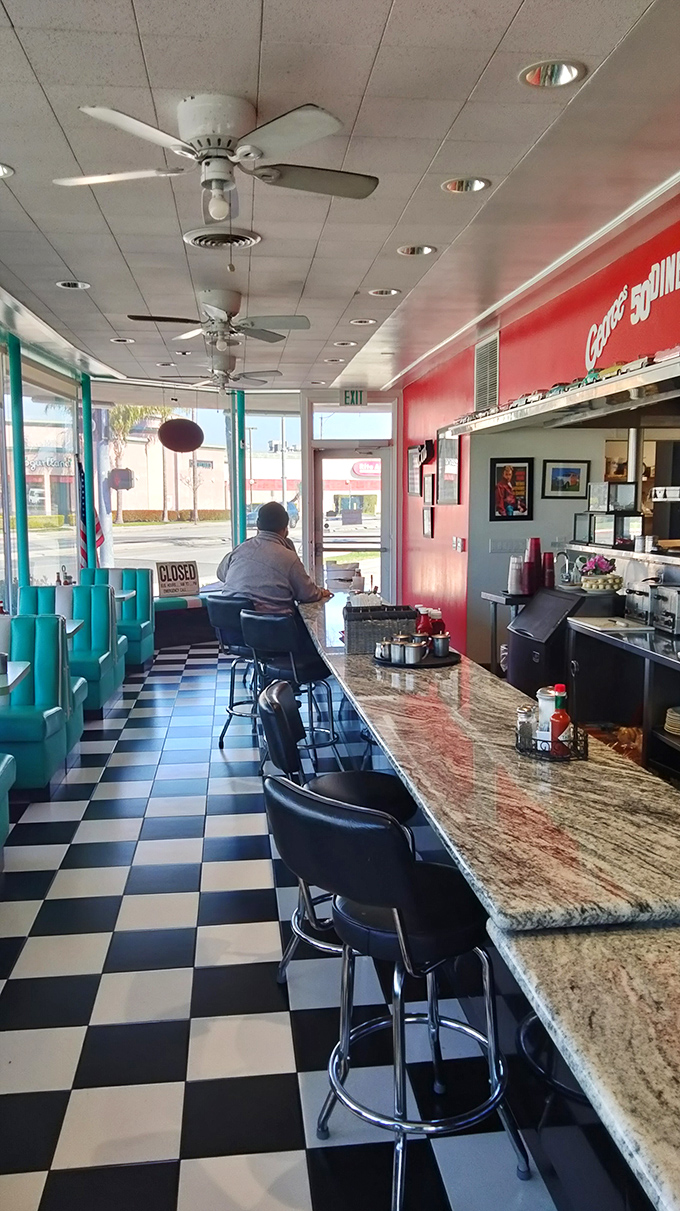 The counter&mdash;where solo diners find company, early birds catch their coffee, and the marble surface has heard more stories than a bartender.