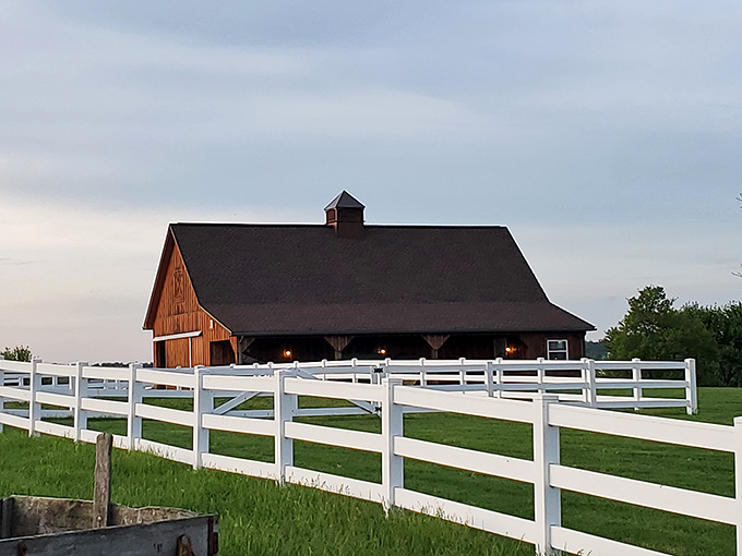 Classic barn architecture stands as testament to generations of hardworking farming families.
