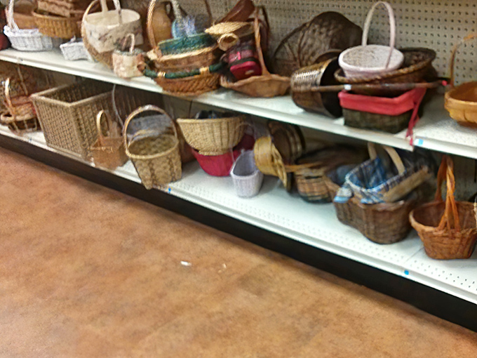 A basket bonanza that would make any picnic planner or home organizer weak in the knees—wicker wonderland at its finest.