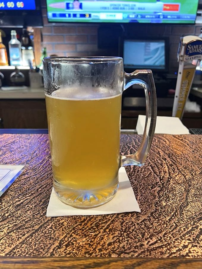 A frosty mug of golden beer&mdash;nature's perfect companion to prime rib and the universal signal that good times are officially in progress.