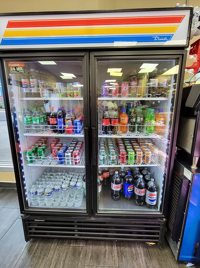 Cold beverages standing ready to cool down your taste buds after those perfectly spiced, fiery wing adventures.