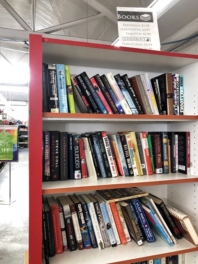 The literary corner: where bestsellers of yesteryear patiently wait to be rediscovered at prices that make Amazon look positively extravagant.