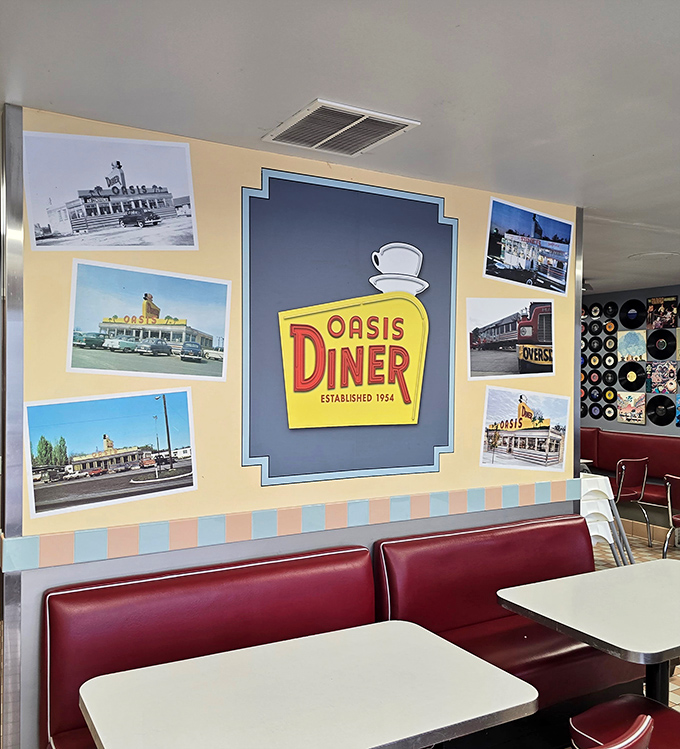 The wall of vintage diner photos reminds you that you're not just eating a meal&mdash;you're participating in a delicious piece of Americana.
