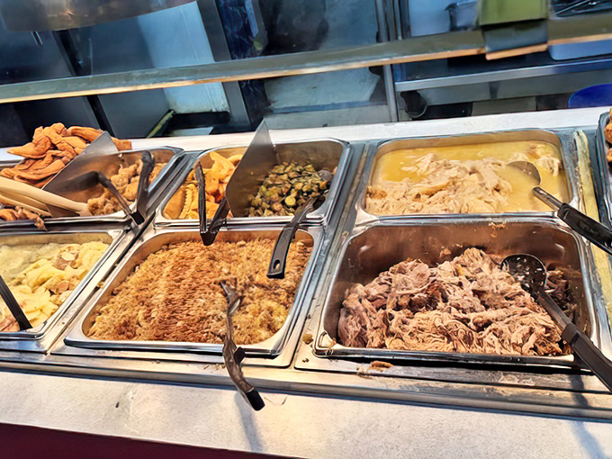 The buffet line &ndash; where life-altering decisions must be made about how much room to leave for dessert.